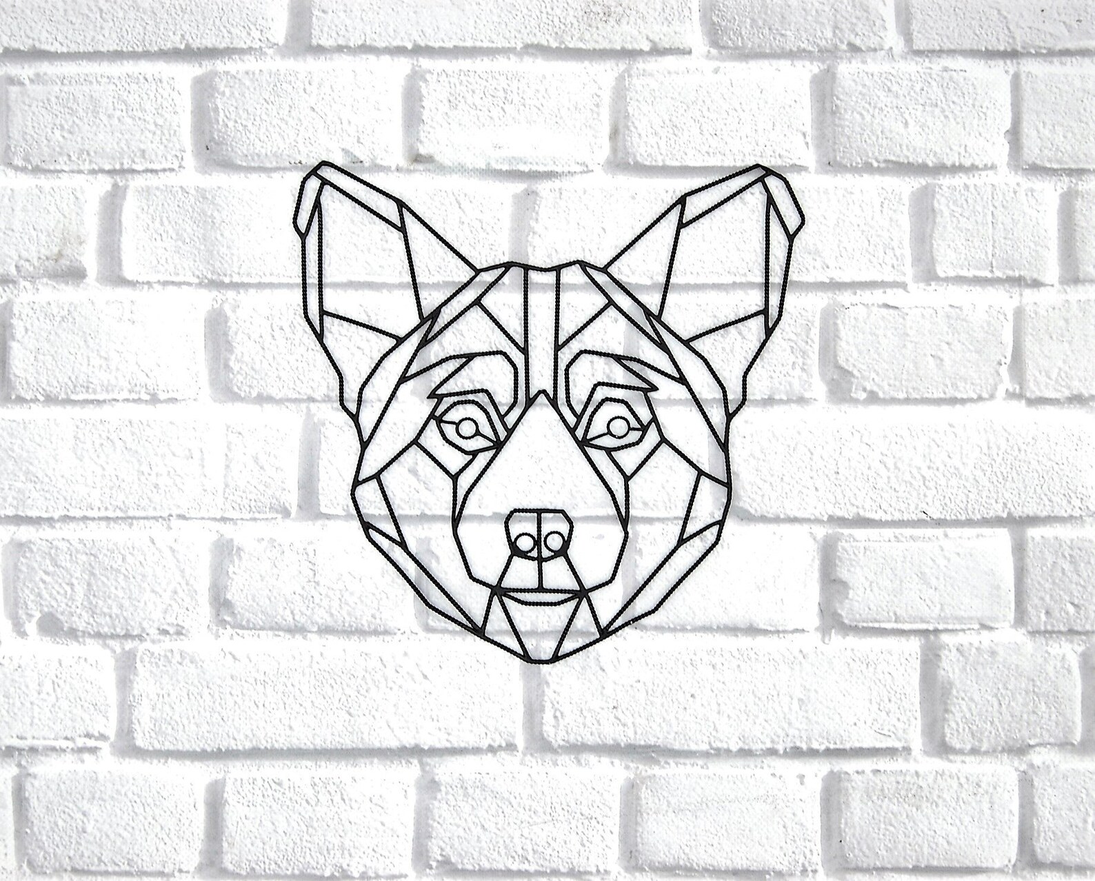 Corgi Metal Wall Art Corgi Wall Art Geometric Dog Wall - Etsy