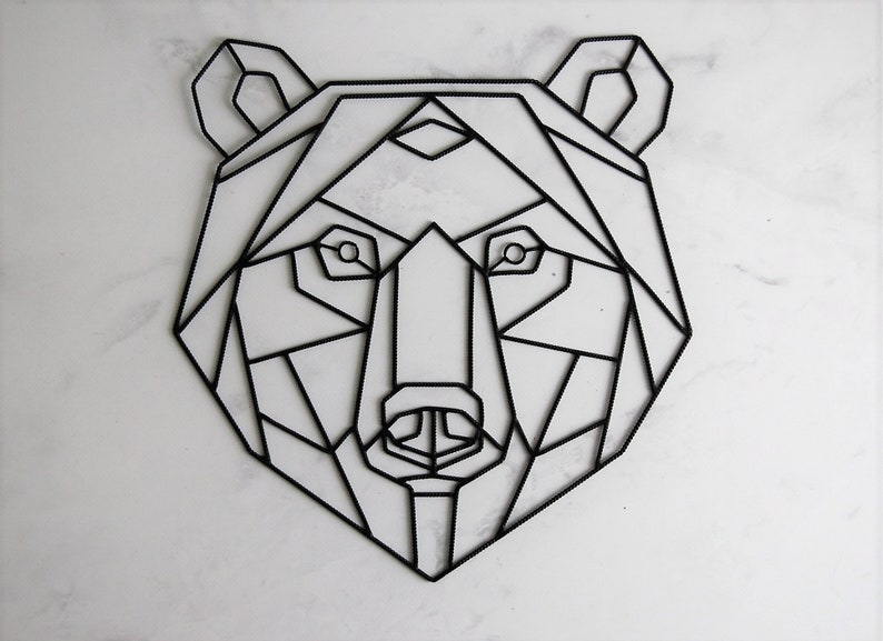 Bear Wall Decor Geometric Bear Decor Geometric Animal Wire - Etsy