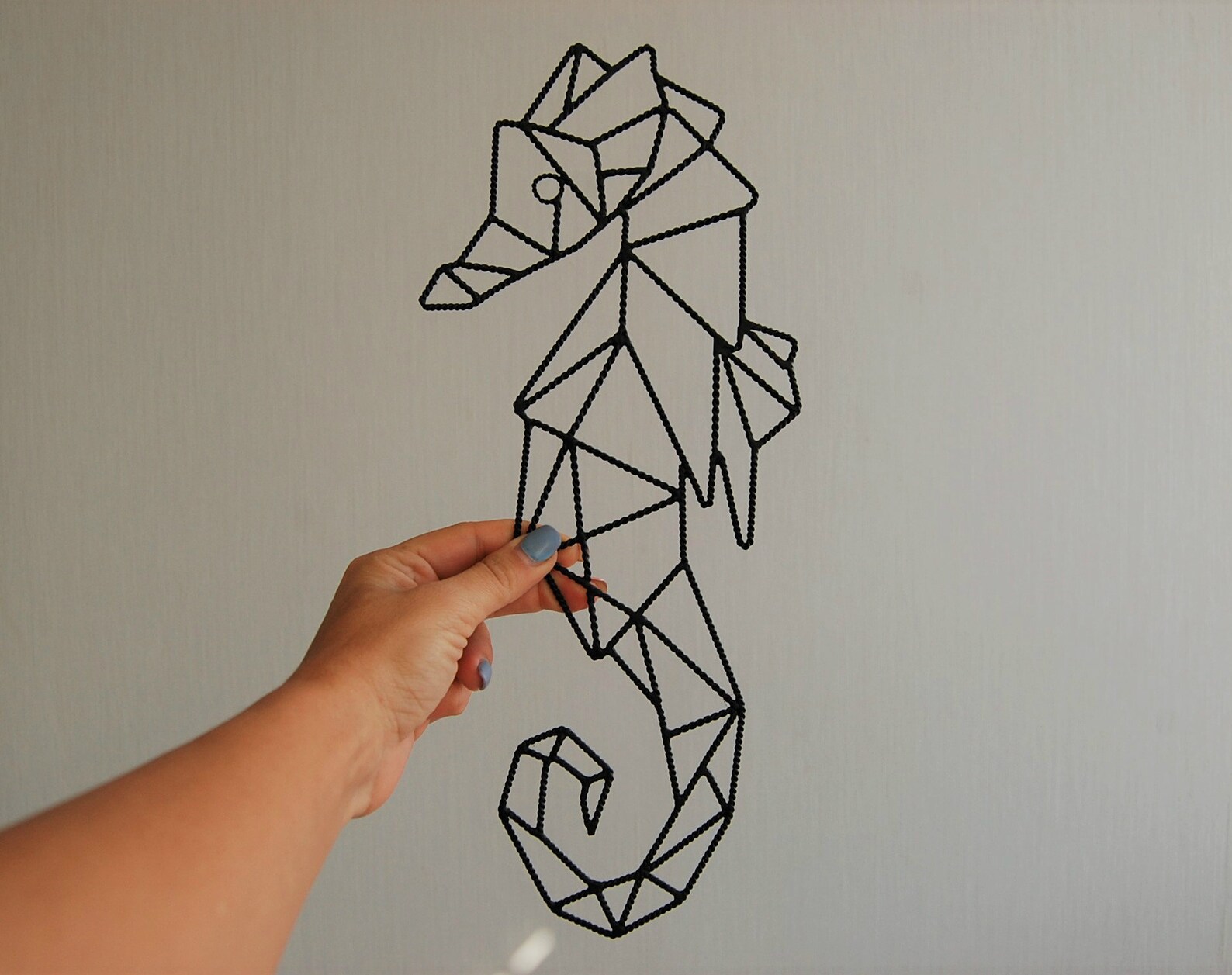 Seahorse Wall Decor, Geometric Seahorse, Beach Lover's Gift, Ocean ...