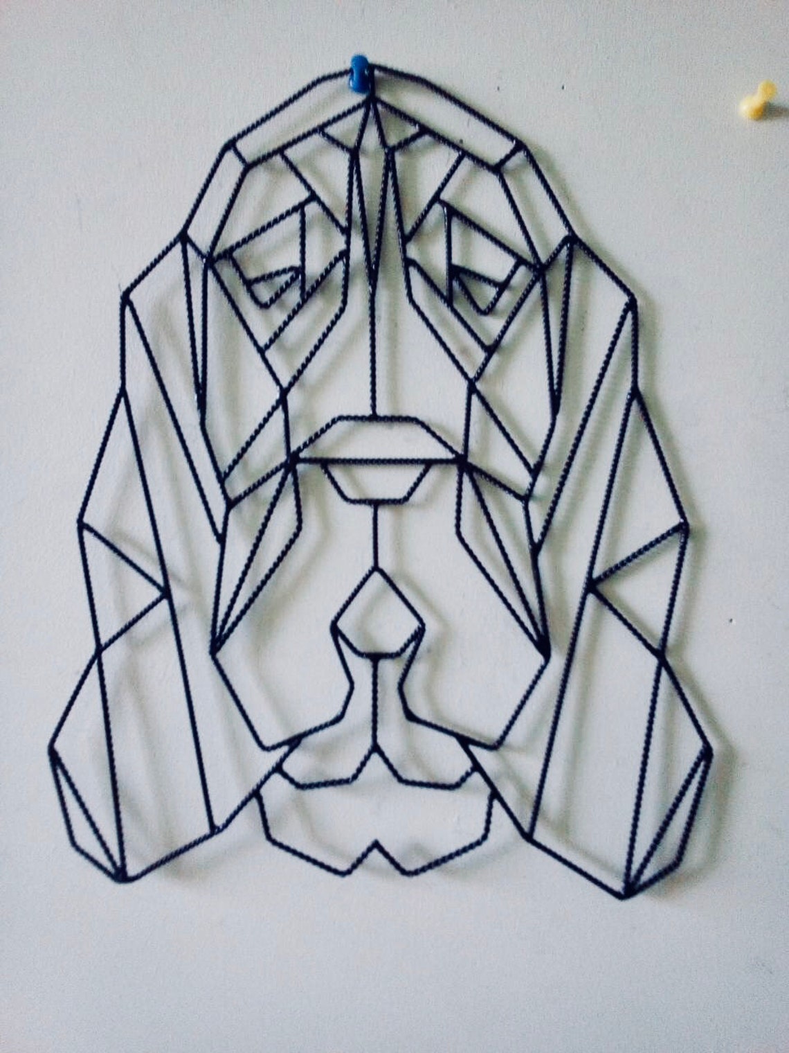 Вloodhound Wall Decor Dog Wall Decor Wire Dog Minimalist | Etsy