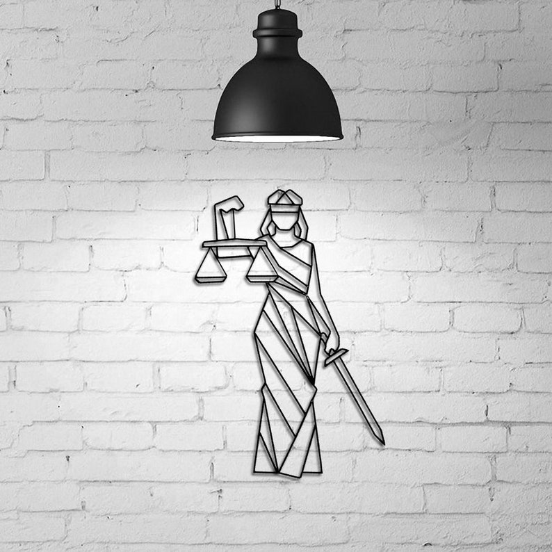 Lady Justice Metal Wall Art Metal Wall Decor Femida Themis | Etsy