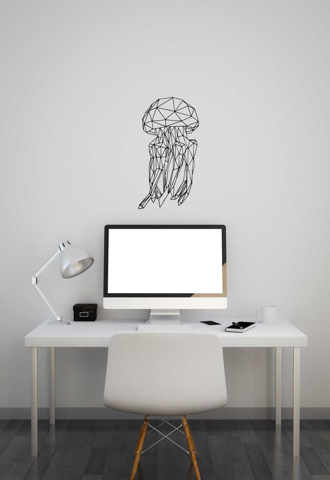 Jellyfish Wall Decor Geometric Jelly Fish Jellyfish Beach | Etsy