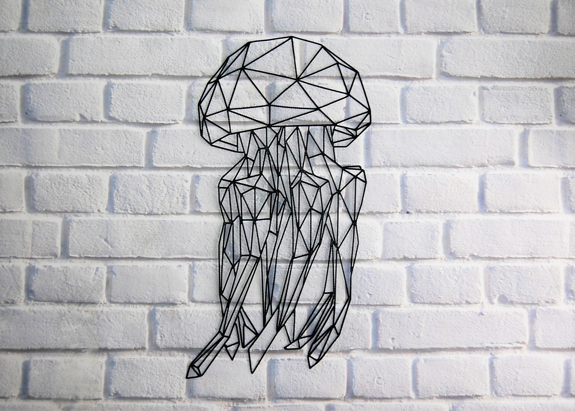 Jellyfish Wall Decor Geometric Jelly Fish Jellyfish Beach | Etsy