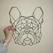 Geometric Bulldog Wall Decor, Geometric Dog, Wire Dog, French Bulldog ...