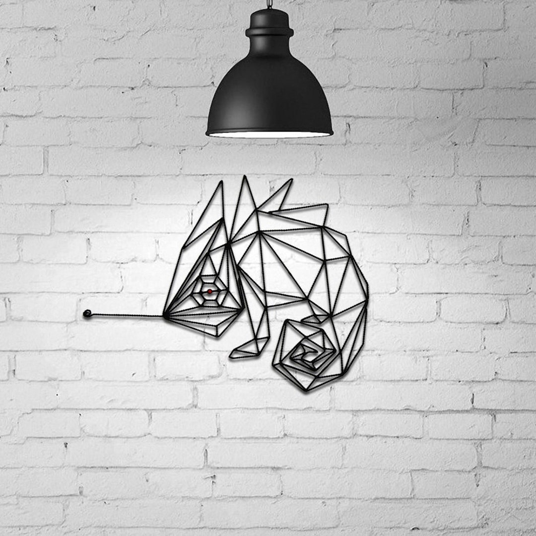 Chameleon Wall Hanging, Geometric Chameleon , Chameleon Wall Art, Metal ...