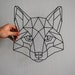 Fox Wall Decor, Geometric Fox Decor, Geometric Animal, Wire Fox Decor ...