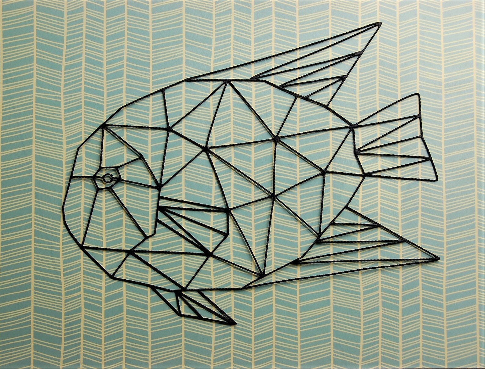 Fish Wall Decor Geometric Fish Metal Decor Beach Lover's - Etsy