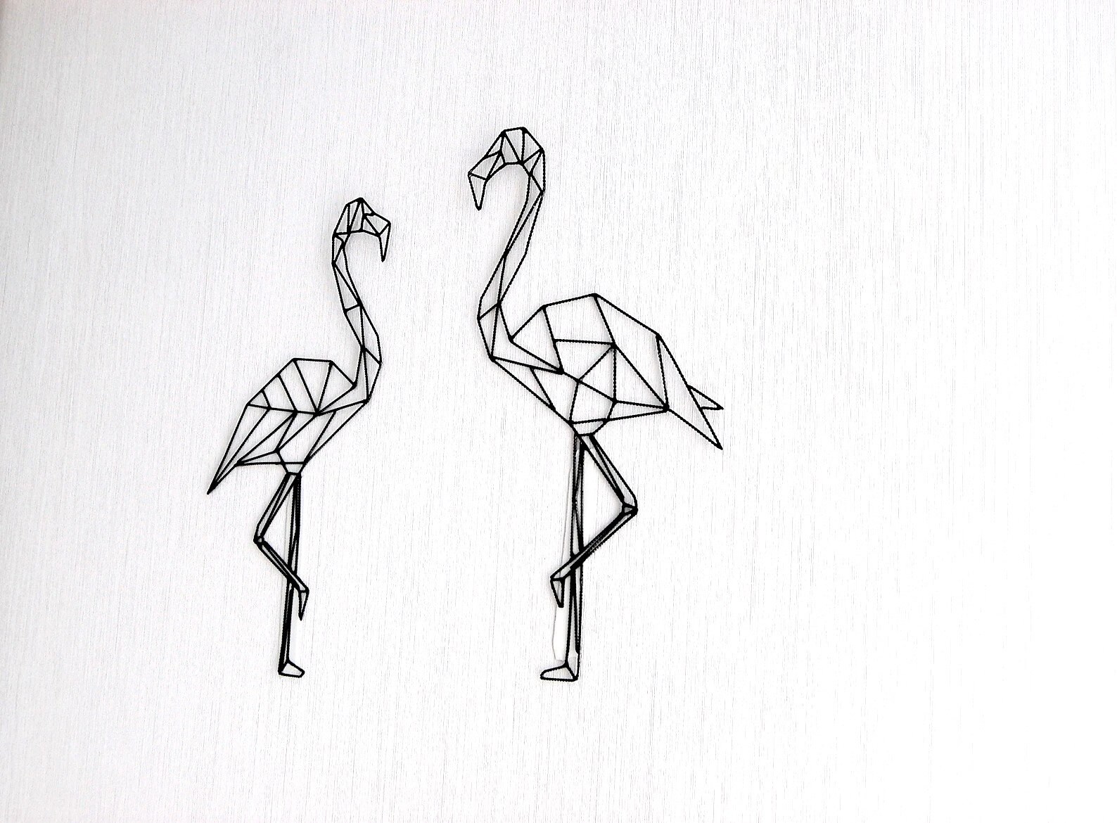 Flamingo Wall Decor Geometric Bird Bird Gift Idea Flamingo - Etsy