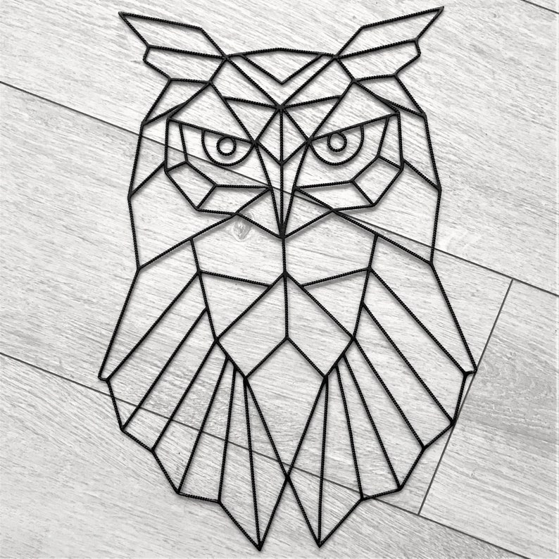 Wire Owl Wall Decor Geometric Animal Wire Owl Decor - Etsy