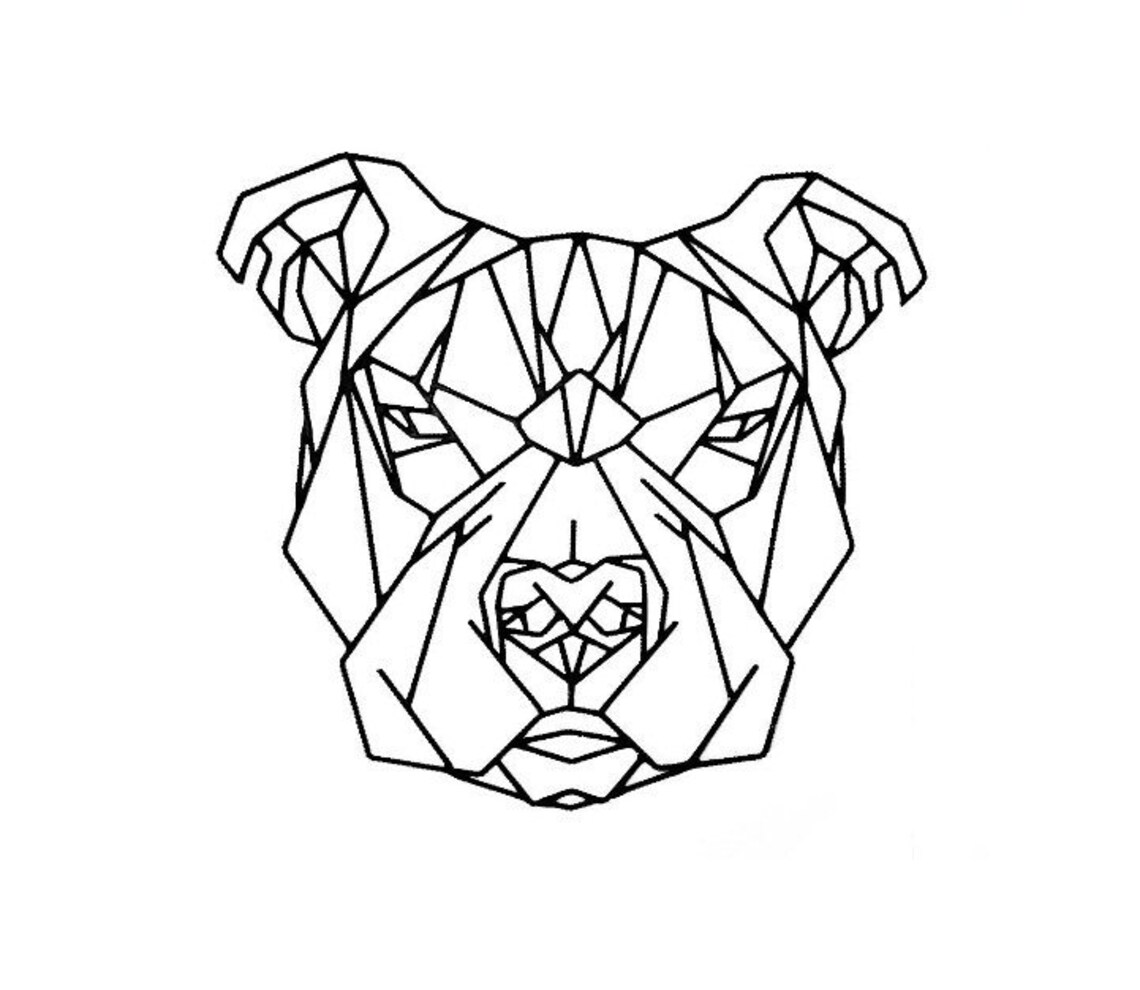 Geometric Dog Wall Decor Pitbull Gift Geometric Animal Wire - Etsy