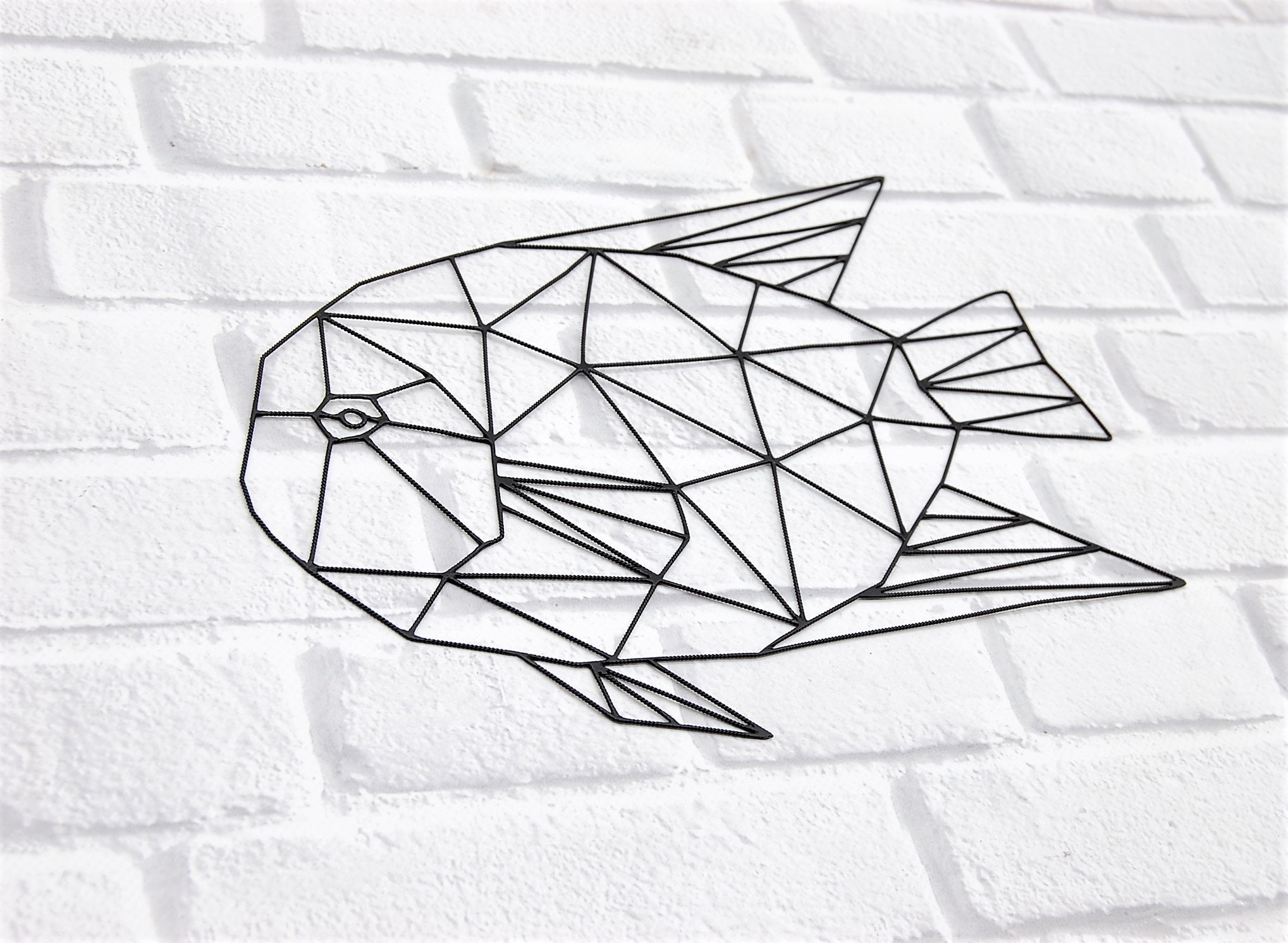 Fish Wall Decor Geometric Fish Metal Decor Beach Lover's - Etsy