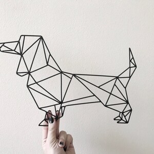 Dachshund Wall Decor, Dog Wall Decor, Wire Dog, Minimalist Design ...