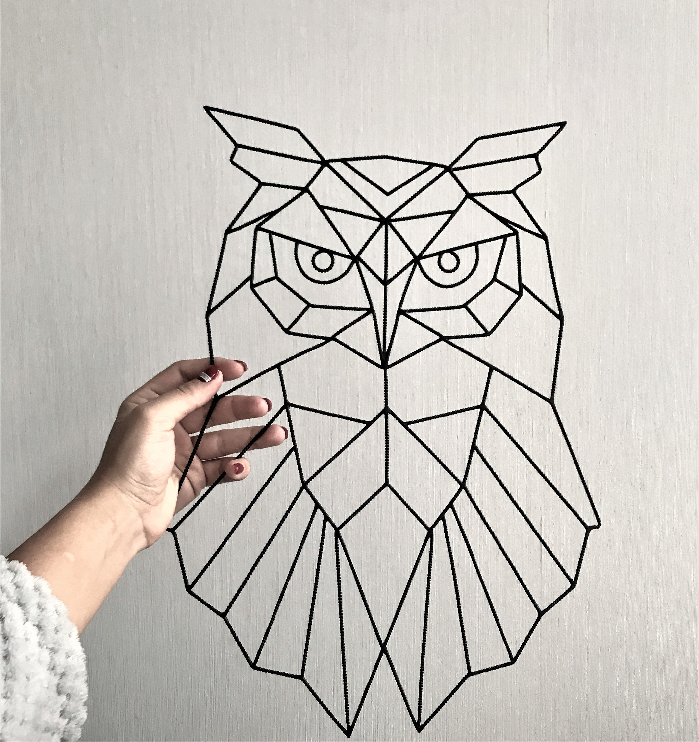 Wire Owl Wall Decor Geometric Animal Wire Owl Decor - Etsy