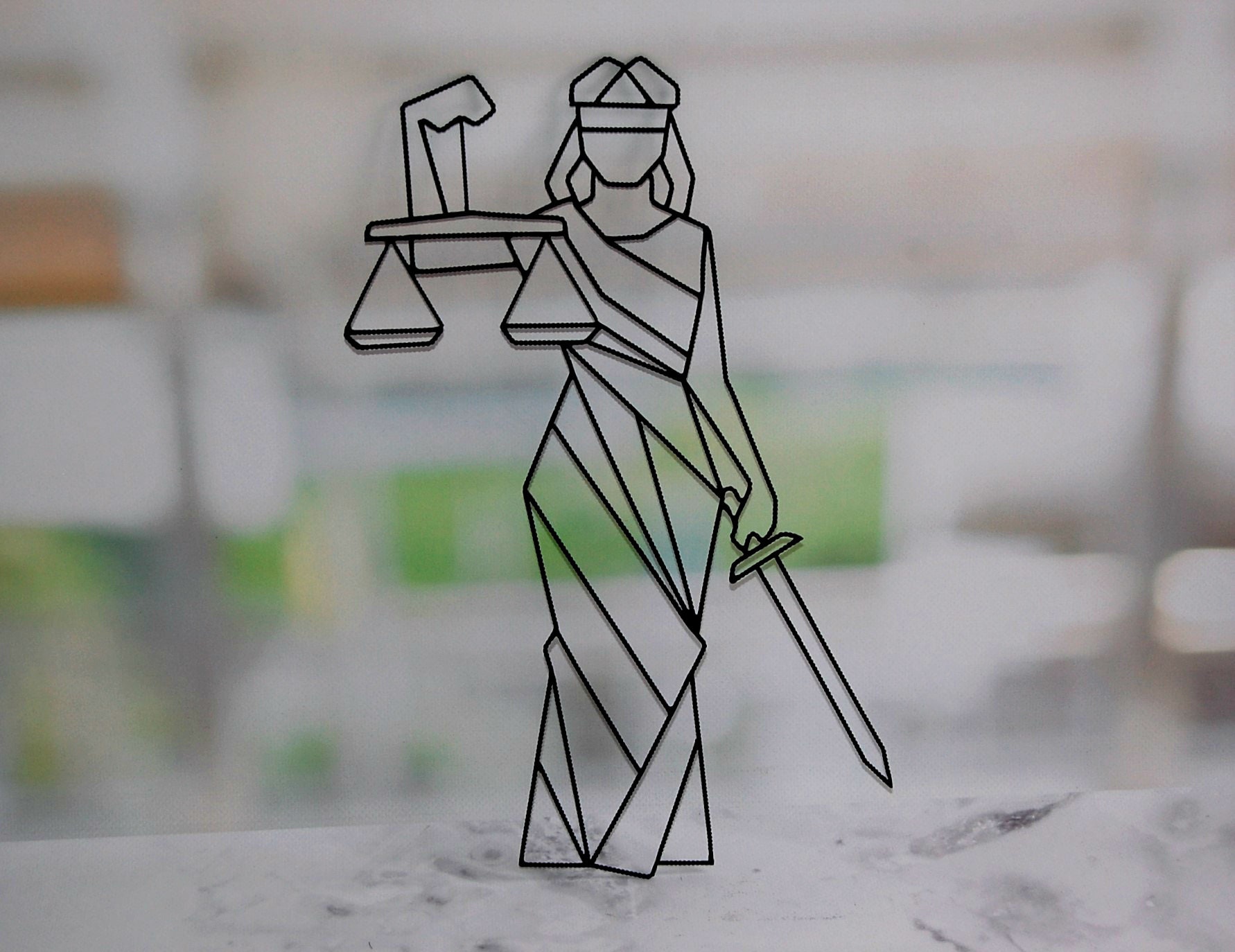 Lady Justice Metal Wall Art Metal Wall Decor Femida Themis | Etsy