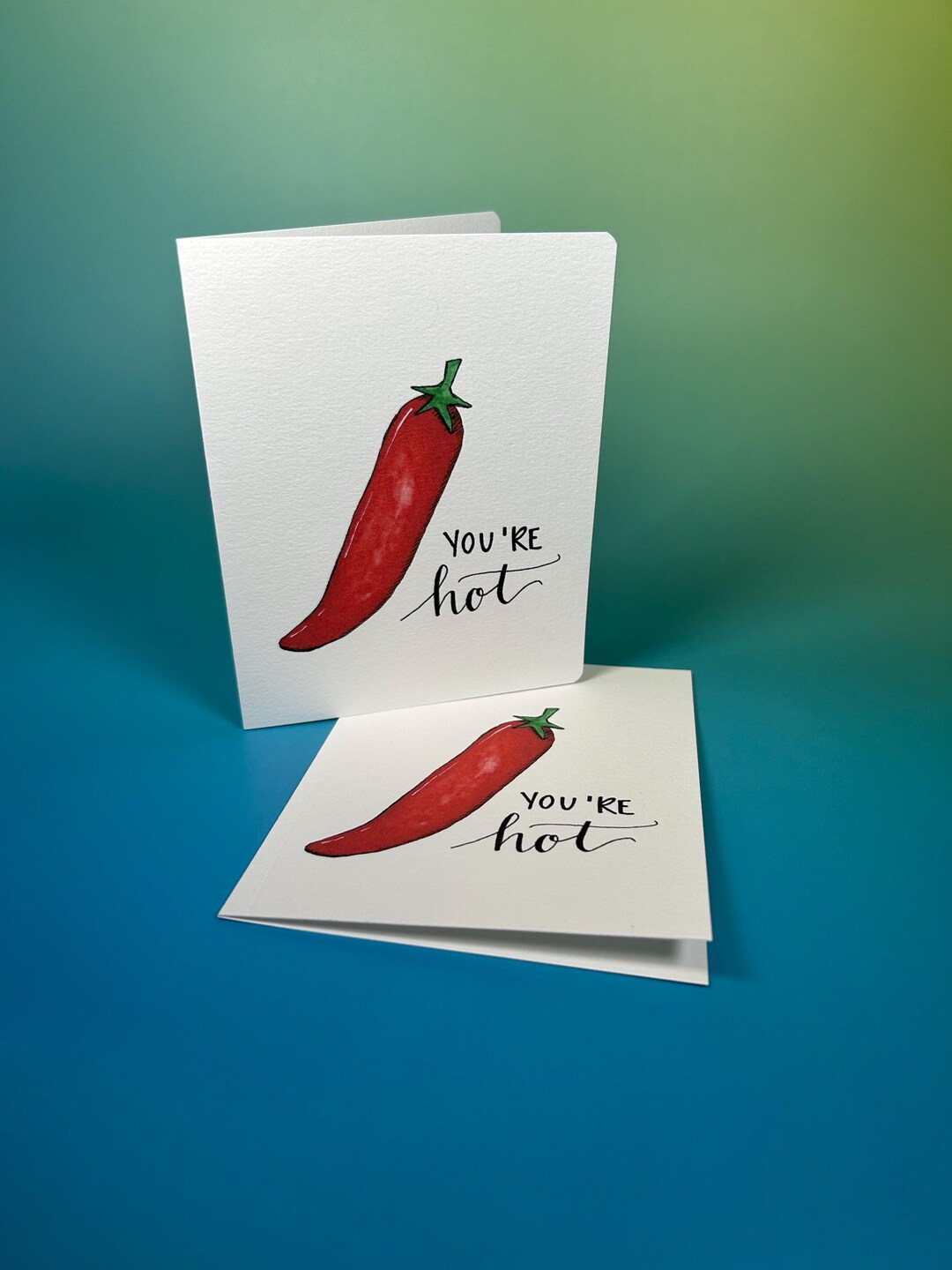 You're Hot Spicy Pepper Greeting Card Anniversary Card, Wedding Card, Card for Partners, Hot ...
