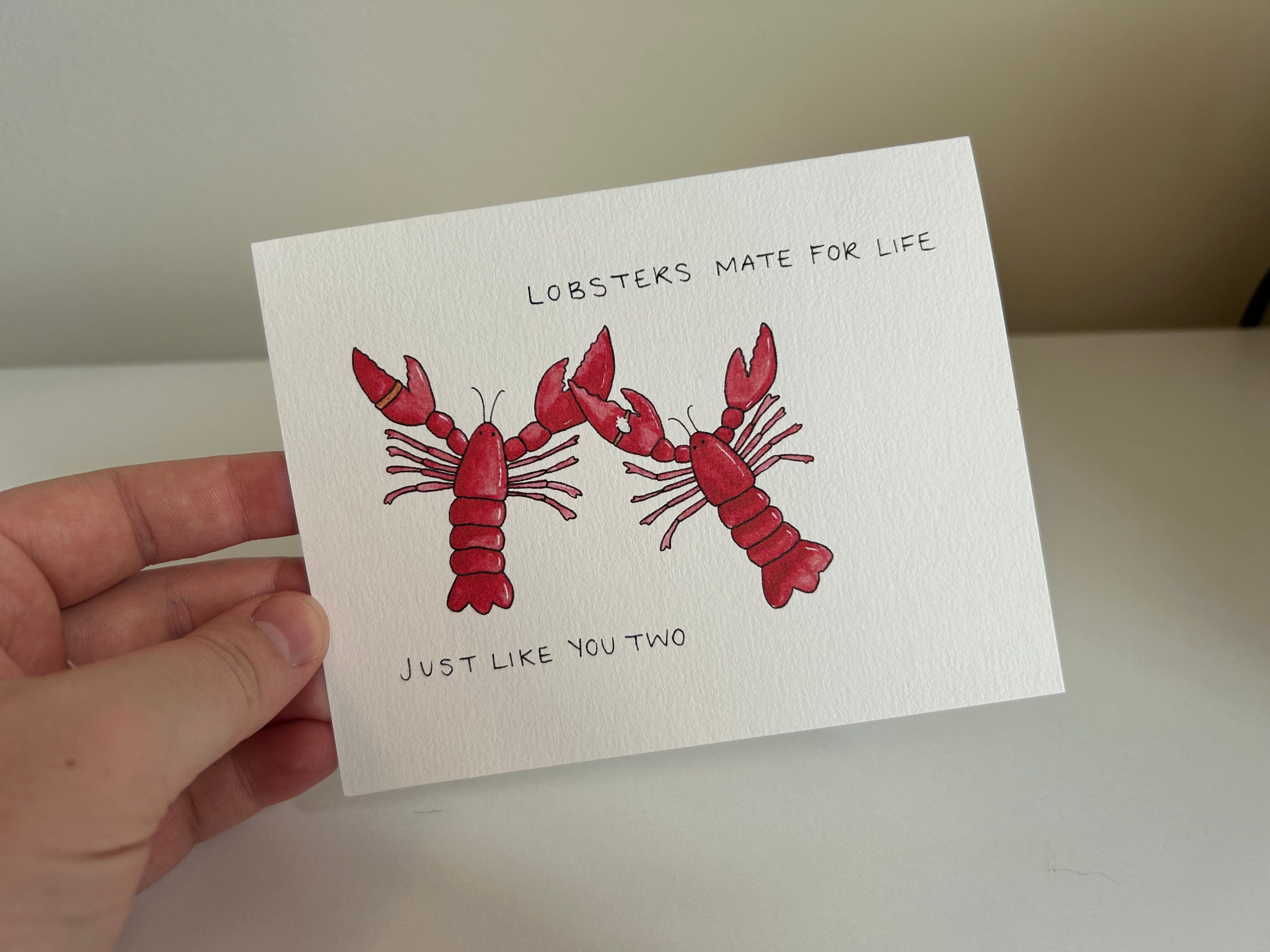 Lobster Wedding Card - Etsy