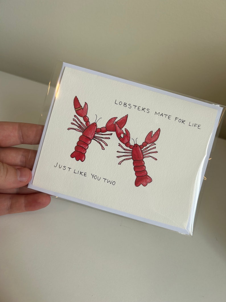 Lobster Wedding Card - Etsy