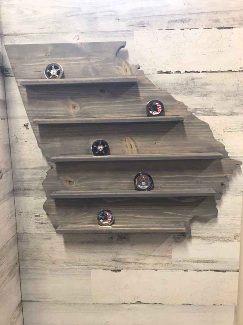 Challenge Coin State Shelves | Etsy