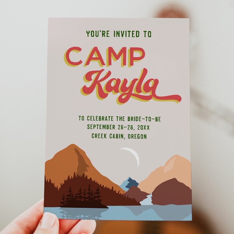 Camping Party Invitation - Etsy