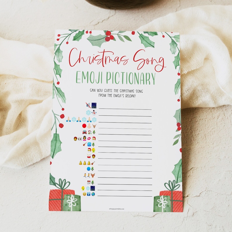 Christmas Song Emoji Game - Etsy