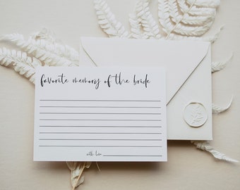 Memories With the Bride Bridal Shower Game - Etsy