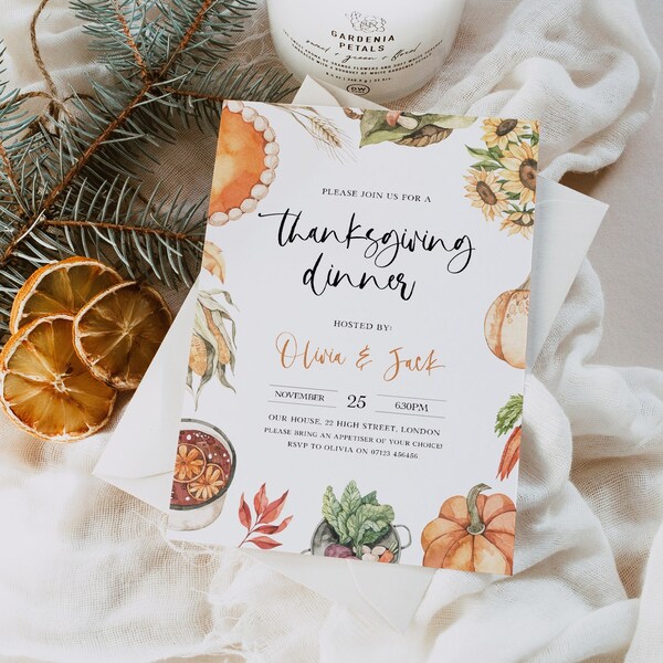 Thanksgiving Invitation - Etsy