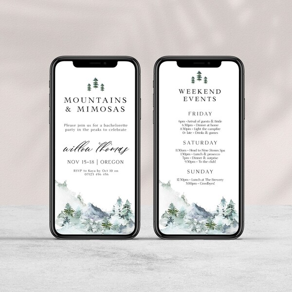 Mountain Invitation - Etsy