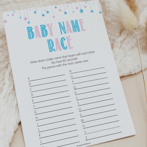 Gender Reveal Games Virtual Baby Shower Games Printable - Etsy