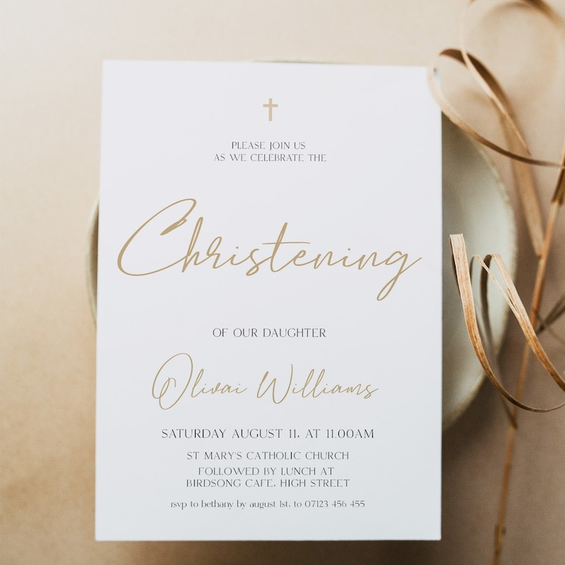 Christening Invitation - Etsy