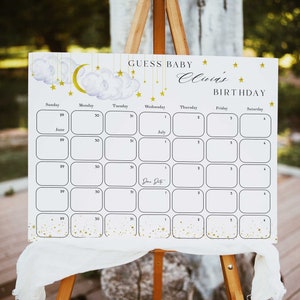 Guess the Baby Birthday Game, Printable Baby Shower Game, Baby Birth ...