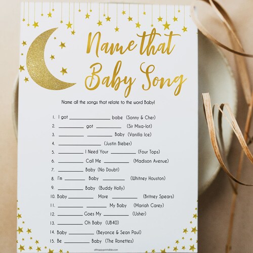 Name That Baby Song Game Printable Baby Shower Games Twinkle - Etsy