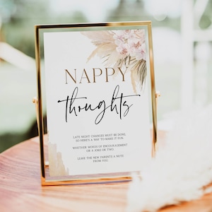 Nappy Thoughts Game, Late Night Nappies Games, Printable Baby Shower ...