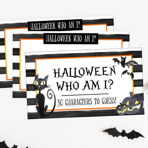 Funny Halloween Game Who Am I Halloween Party Games Adult - Etsy