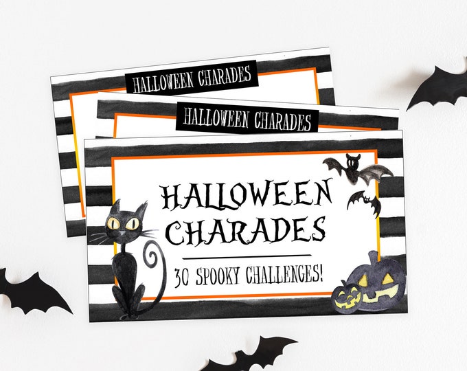 Halloween Games Halloween Charades Halloween Party Games - Etsy