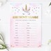 Unicorn Baby Shower Baby Word Scramble Game Printable Baby | Etsy