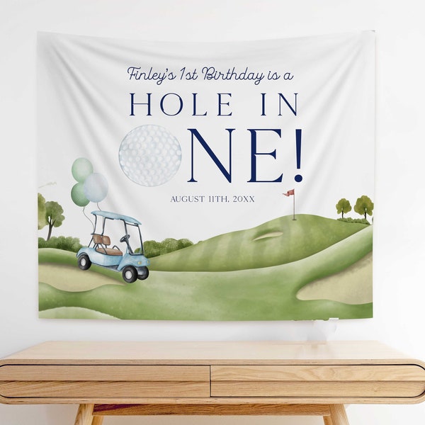 Birthday Backdrop Hole in One - Etsy