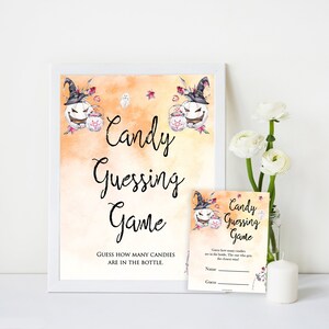 Halloween Pumpkin Candy Guessing Game, Printable Baby Games, Candy ...