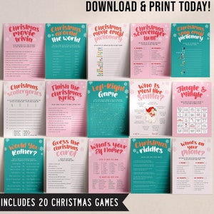 20 Christmas Party Games Bundle, Christmas Party Games Printable ...