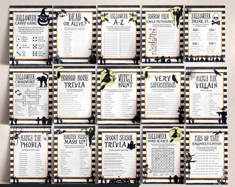 Halloween Trivia Games Halloween Party Games Teen Games - Etsy