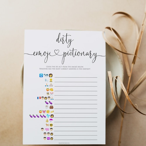 Dirty Emoji Pictionary Bachelorette Party Games Hen Party - Etsy Australia