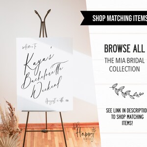 MIA Calligraphy Hen Party Invitation Template, Minimal Hen Party Invite ...