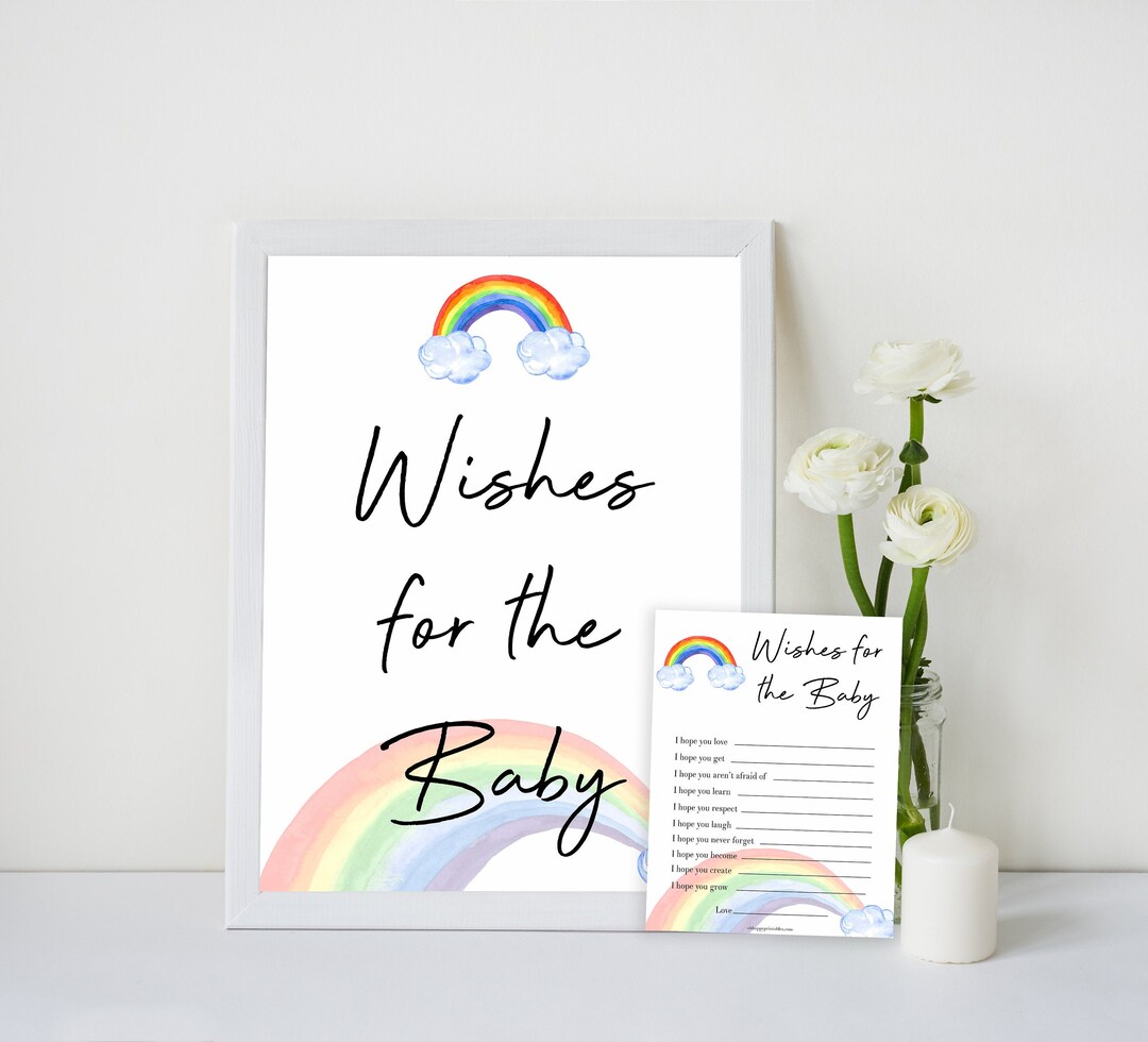Rainbow Wishes for the Baby Baby Wishes Wishes for the Baby - Etsy