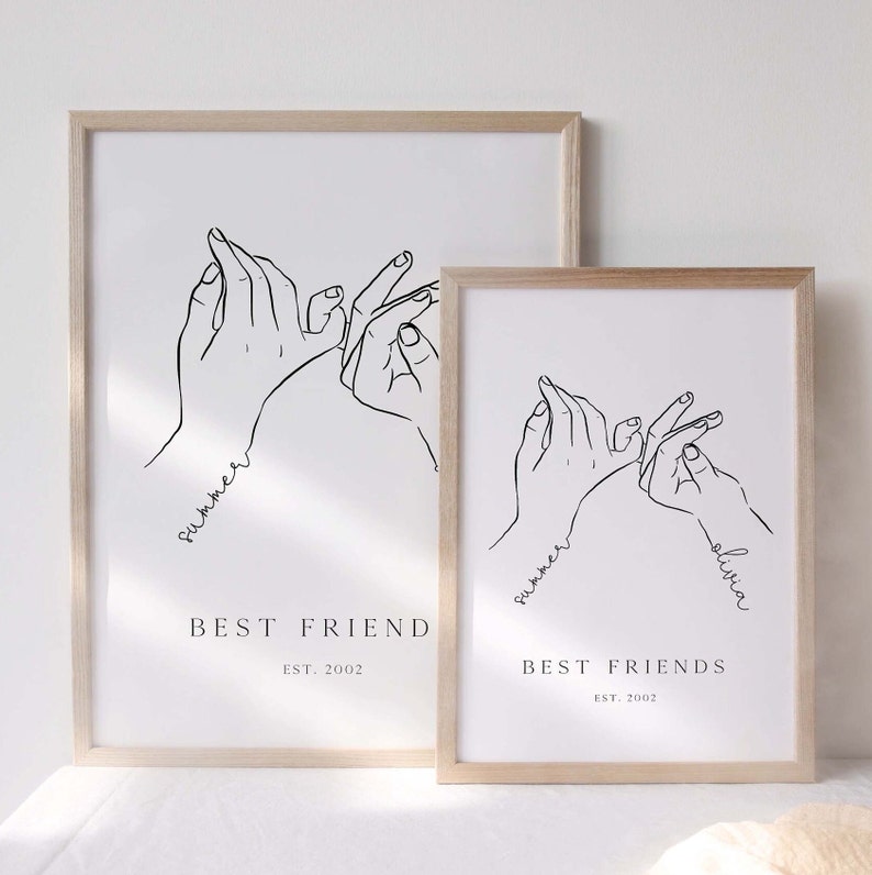 Personalised Best Friends Hands Valentine's Gift for - Etsy