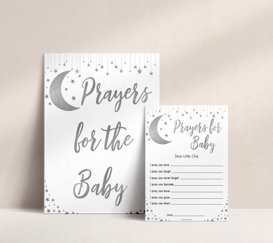 Silver Little Star Prayers for the Baby Keepsake Printable - Etsy