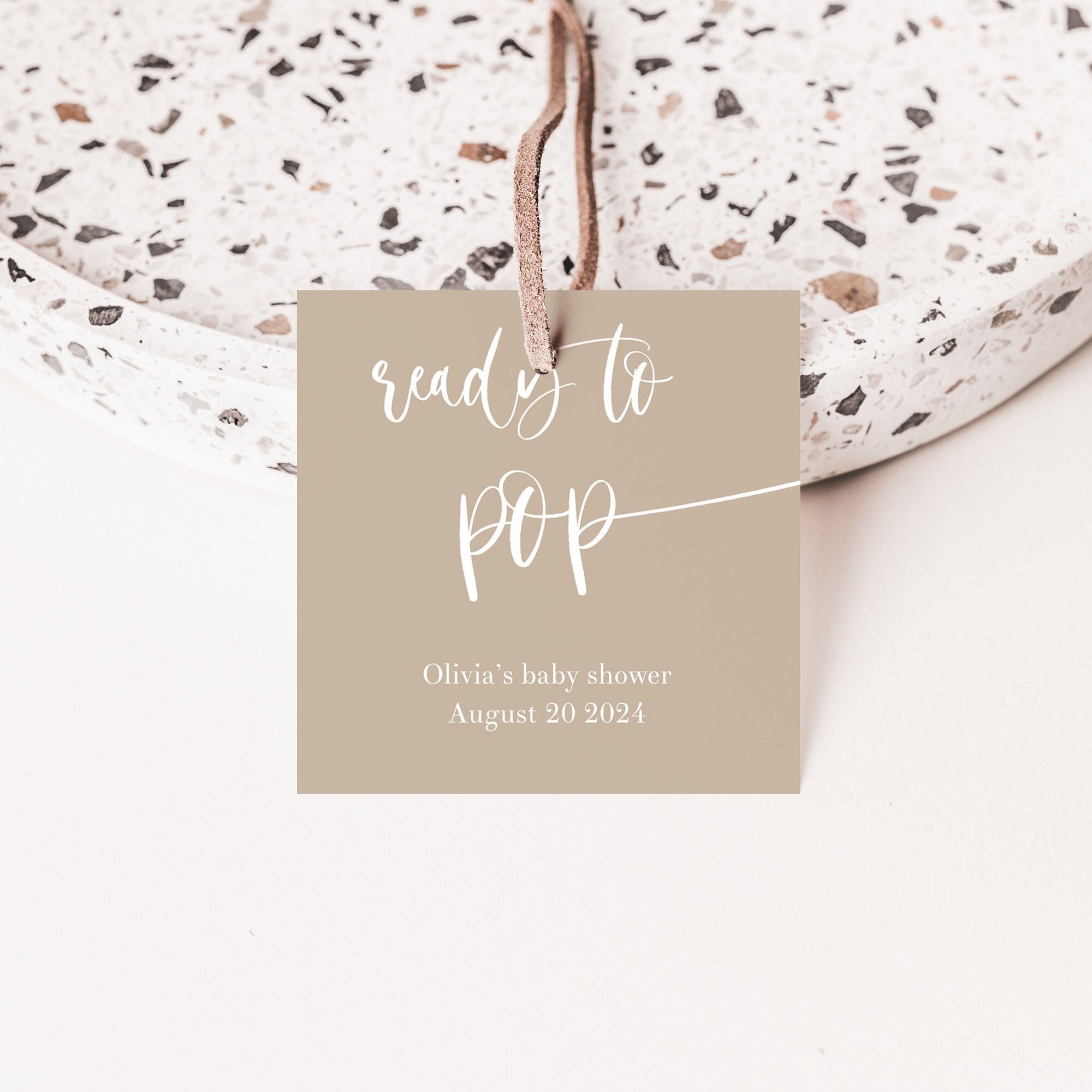 EDITABLE Ready to Pop Tags Printable Pop Tags Terracotta - Etsy