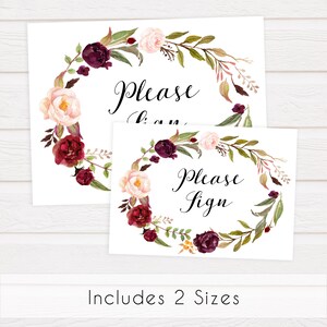 Please Sign, Printable Table Sign, Wedding Sign, Please Sign Guestbook ...