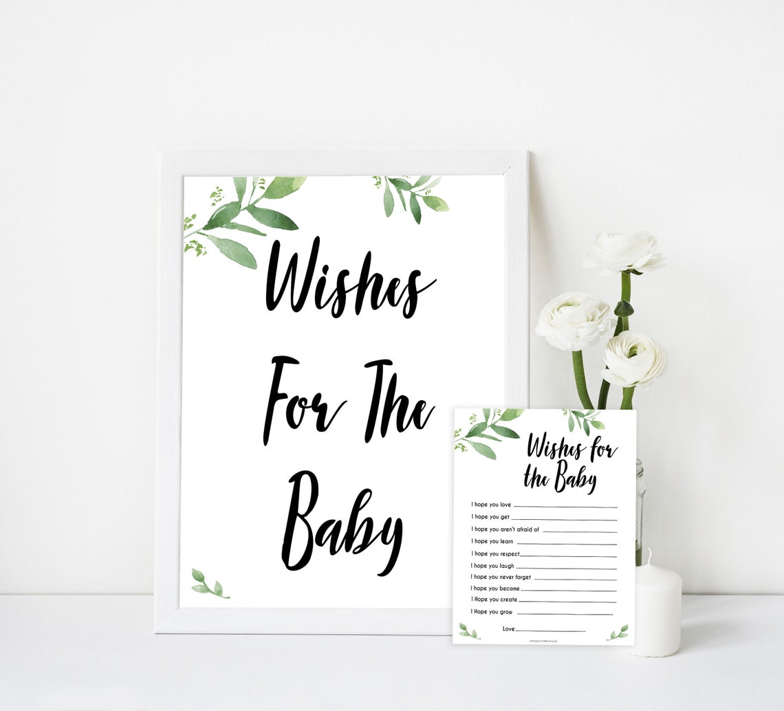 Wishes for the Baby Game Printable Baby Shower Games | Etsy