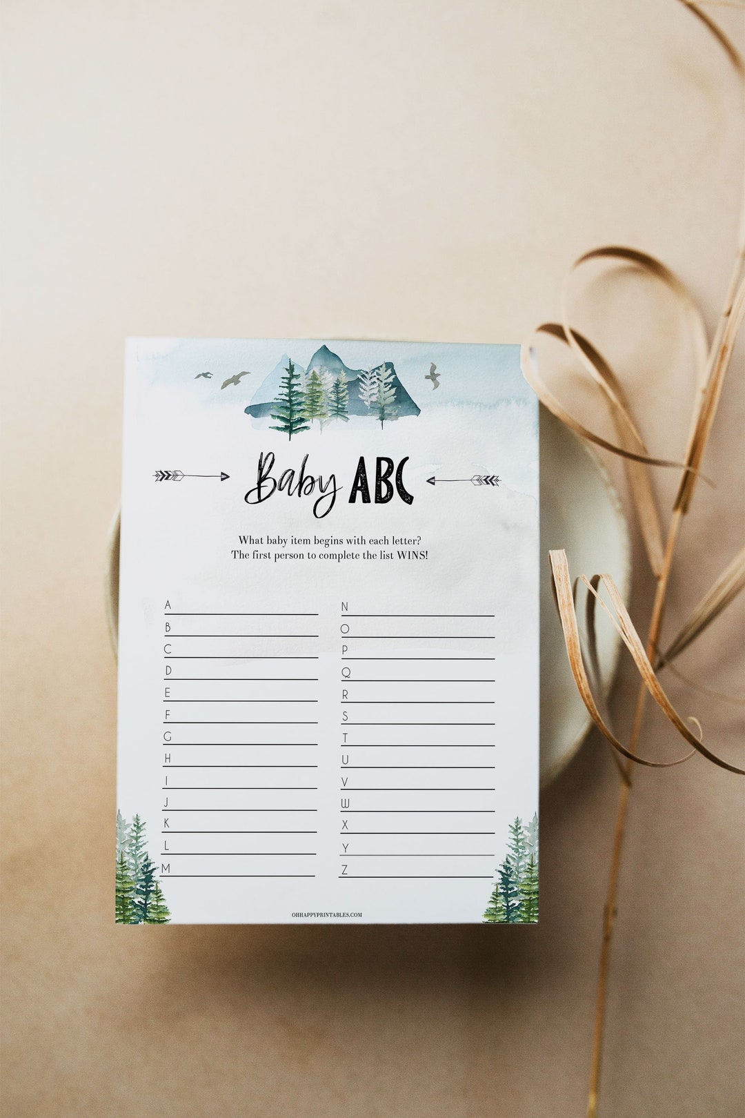 Baby ABC Game, Baby Shower Game, Printable Baby Shower Games, Adventure ...