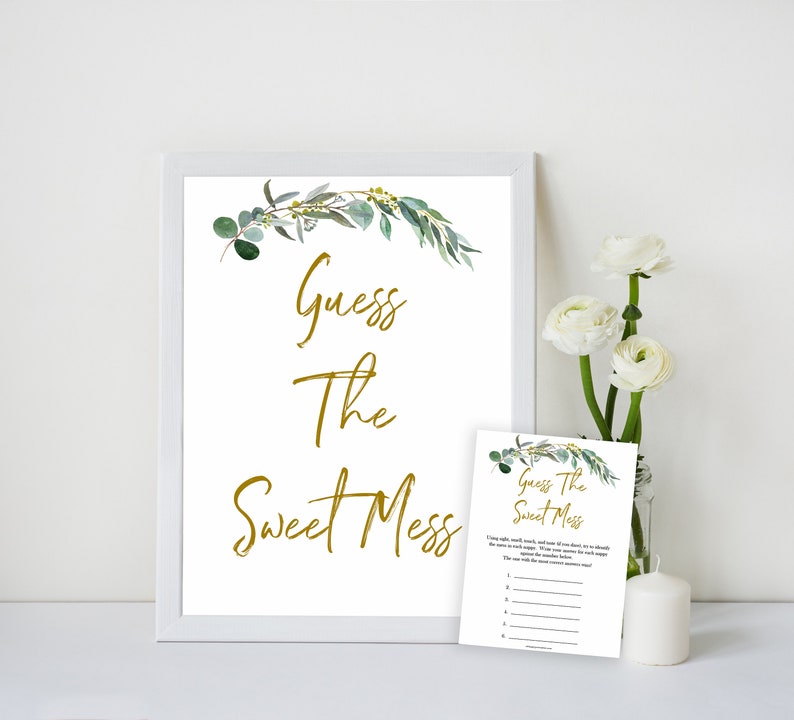 Floral Baby Shower Guess the Mess Game Printable Baby Shower - Etsy