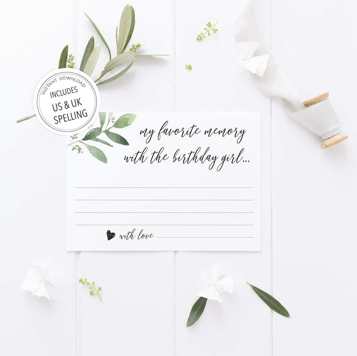 Birthday Favorite Memory Game Printable Birthday Games | Etsy